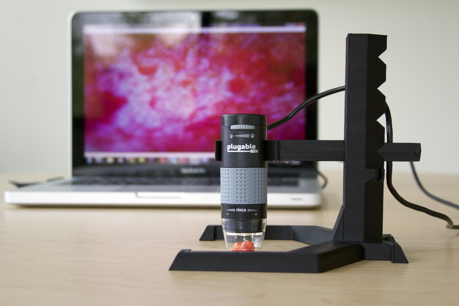 Robust and Adjustable Stand for Plugable’s 250X USB Microscope ...
