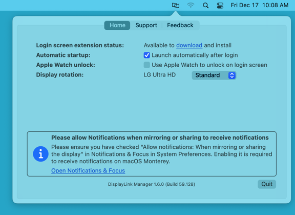 DisplayLink Manager App Installation Instructions for macOS 11 or macOS ...