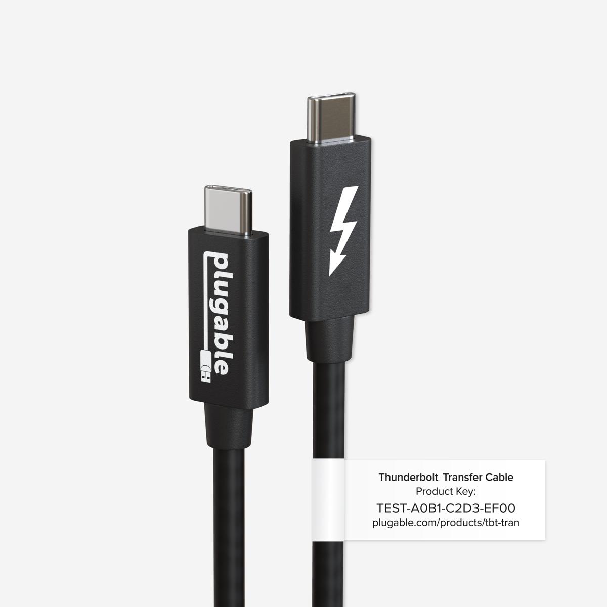 Thunderbolt™ 3 / 4 and USB4 Easy Transfer Cable ~ Plugable Technologies