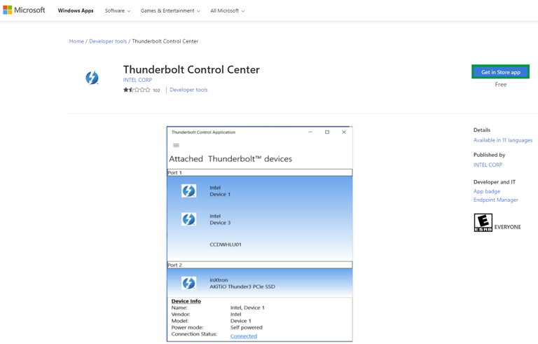 How to - Download Thunderbolt Control Center from Microsoft – Plugable ...
