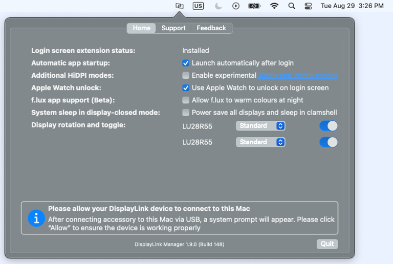 How can I rotate the displays connected to my DisplayLink-based USB Docking Station or USB ...