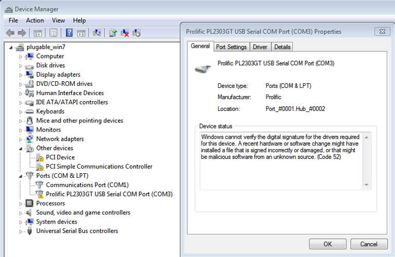 How-To: Install Prolific Serial Port Drivers on a Windows 7 Fresh Installation - Plugable ...