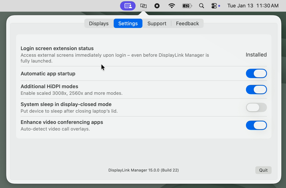DisplayLink Manager App Installation Instructions for macOS 26 Tahoe ...