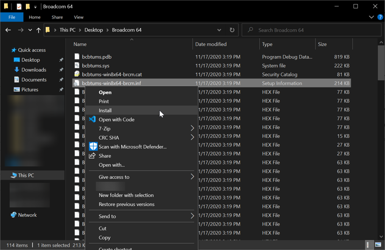 Manual Install Procedure of 12.0.1.750 Driver for the USB-BT4LE in ...