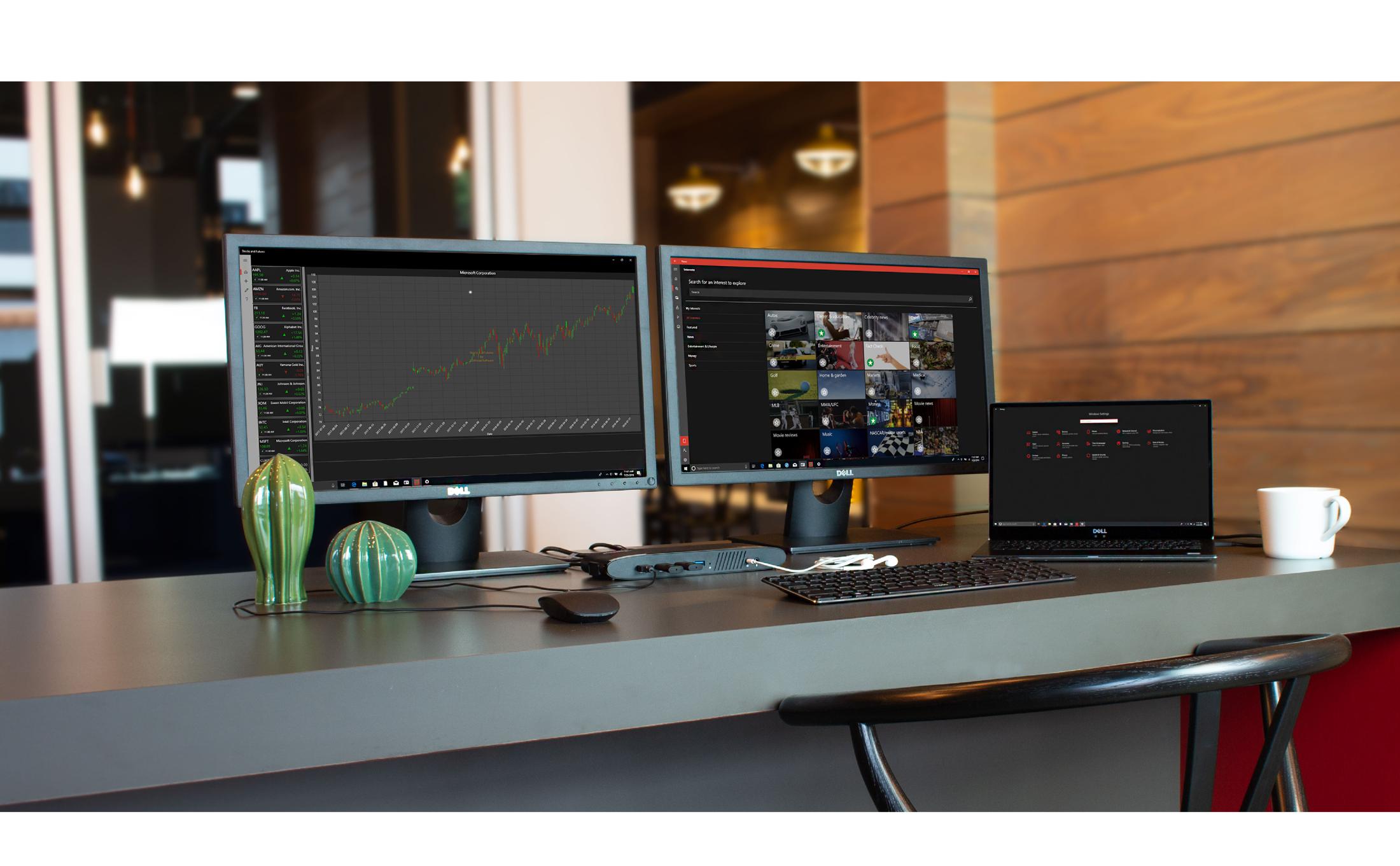 Plugable UD-6950H USB 3.0 Dual 4K Display Horizontal Docking Station w ...