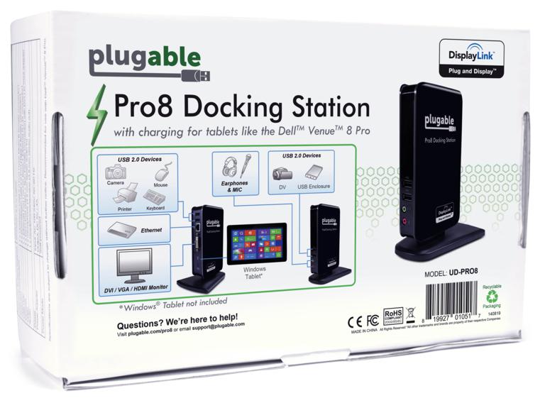 Plugable Pro8 Docking Station for Tablets like the Dell Venue 8 Pro ...