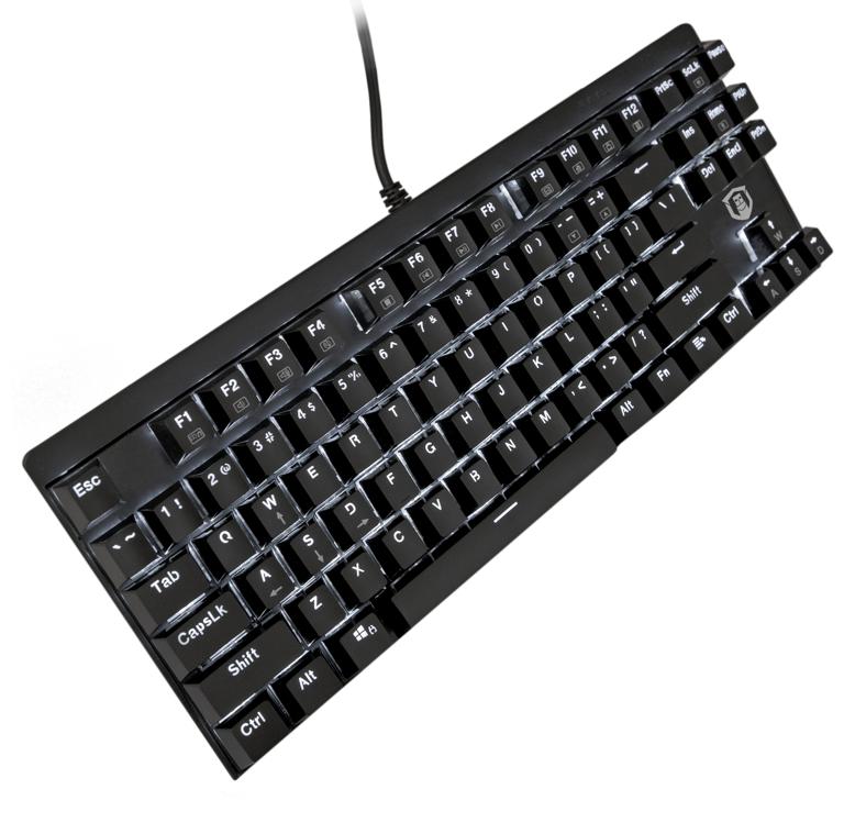 Plugable Compact 87 Key Mechanical Keyboard With Blue Style Switches 